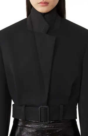 LANVIN Short Belted Jacket In Wool