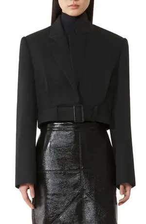 LANVIN Short Belted Jacket In Wool