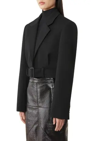 LANVIN Short Belted Jacket In Wool