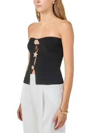 Endless Rose Seashell Trim Knit Tube Top