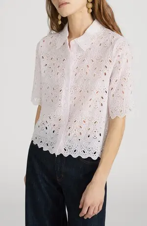 FRAME The Paisley Eyelet Shirt