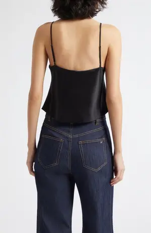 Cinq À Sept Marta Silk Cami - Black