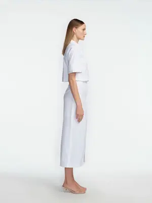 Lela Rose Cotton Poplin Wrap Skirt