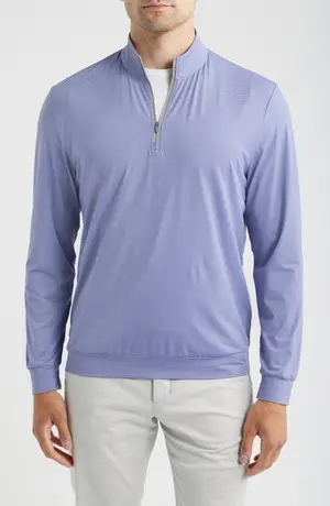 Johnnie-o Bixler Long Sleeve Quarter Zip Sweatshirt - Fig