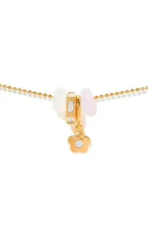 GIRLS CREW Flower Dash Charm Necklace - Gold