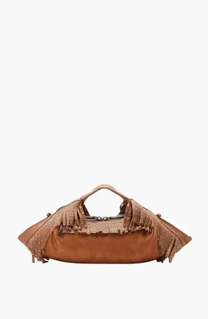 3.1 Phillip Lim Luna Suede Fringe Mini Bag - Camel