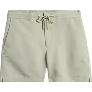 CHE Oceano Solid Drawstring Swim Trunks - Sage