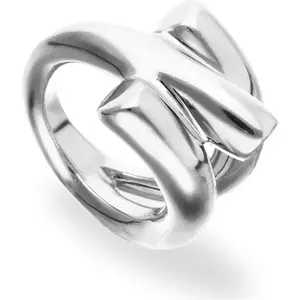 UNODE50 Sterling Plated Triple Tube Ring - Silver