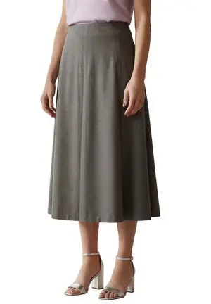 JESSICA LONDON Pleated A-line Skirt