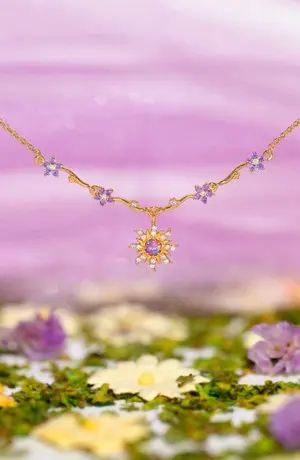 GIRLS CREW Disney Tangled Cubic Zirconia Pendant Necklace