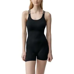 BORN LIVING YOGA Clio Seamless Short Sports Romper - Black