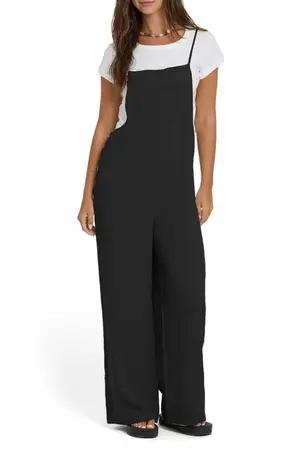 BILLABONG Wide-leg Jumpsuit With Bib Pocket - Black Sands