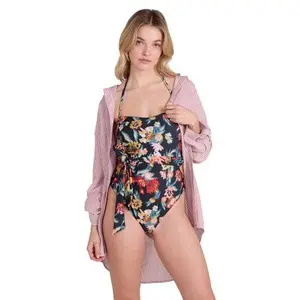 ANIMAL Belted Bandeau One Piece Bathing Suit
