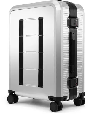 D_B_ Ramverk Alu 26" Medium Checked Spinner Luggage - Silver/onyx