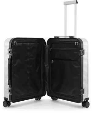D_B_ Ramverk Alu 26" Medium Checked Spinner Luggage