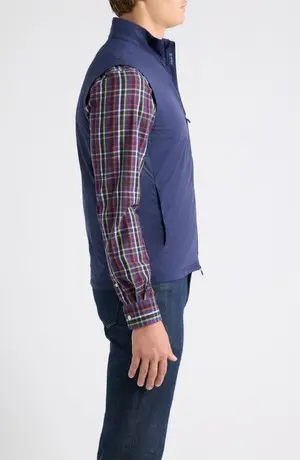 Johnnie-o Flex Zip Front Stretch Vest - Navy