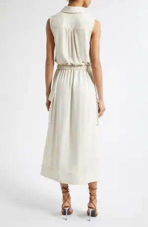 Ramy Brook Payton Sleeveless Shirtdress - Bone