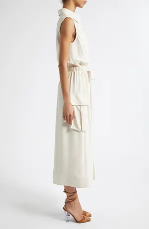 Ramy Brook Payton Sleeveless Shirtdress - Bone