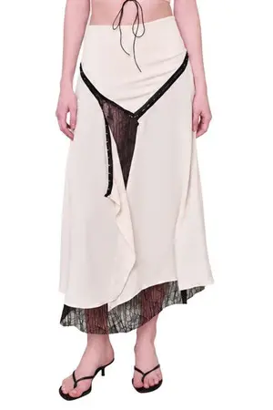 PCFG Lace Panel Maxi Skirt