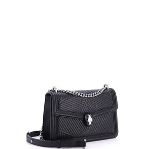 BVLGARI Serpenti Forever Shoulder Bag Quilted Leather