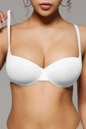 POPILUSH Balconette Underwire Push-up Bra - Snow