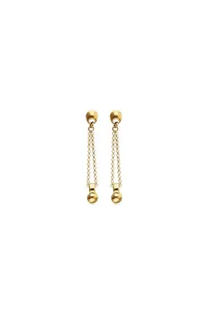 UNODE50 18k -plated Earrings With Long Chain And Dial Detail