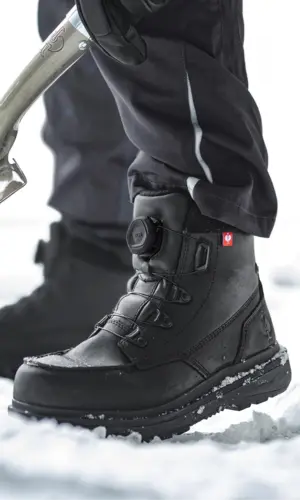 STRAUSS Woodside 6" Steel Toe Work Boot With Boa® Fit System - Black