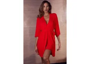 LASCANA Lace Trim Robe