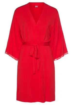 LASCANA Lace Trim Robe