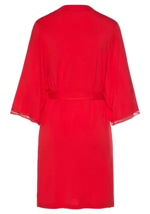 LASCANA Lace Trim Robe