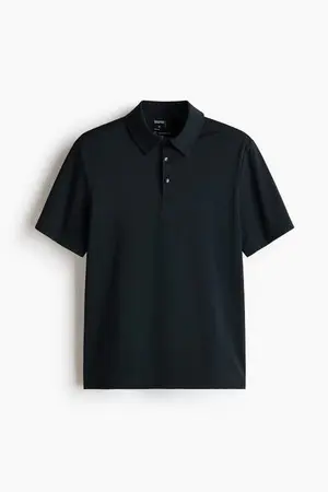H&m Cooling Regular Fit Polo Shirt - Black