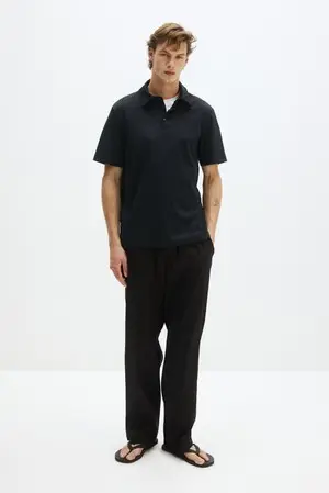 H&m Cooling Regular Fit Polo Shirt - Black