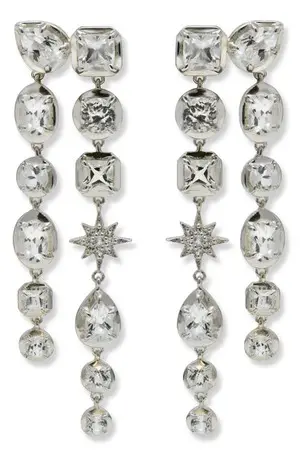 Anzie X Mel Soldera Melia Grace Drop Earrings - Silver
