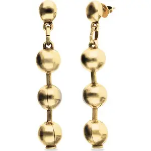 UNODE50 Long Ball Earrings Plated In 18k - Gold
