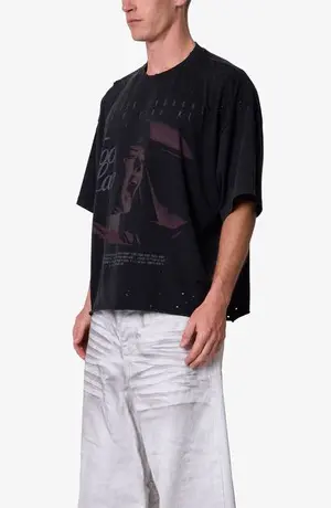 Mnml Too Late Distressed Graphic T-shirt