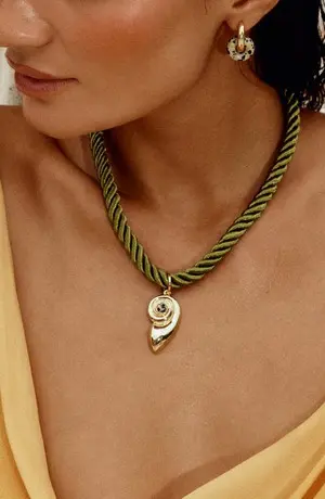 LUV AJ Palma Shell Cord Necklace