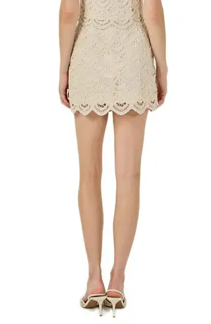 Endless Rose Textured Open Stitch Miniskirt
