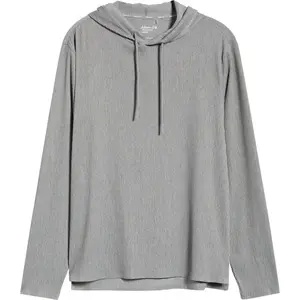 Johnnie-o Heathered Performance Hoodie - Heather Thunder