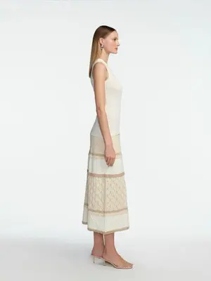 Lela Rose Pointelle Knit Dress
