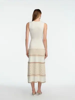 Lela Rose Pointelle Knit Dress