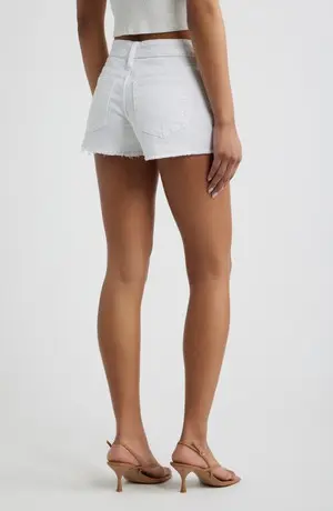 YMI Low Rise Frayed Hem Denim Shorts