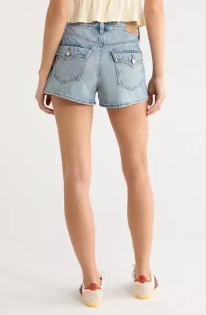 PACSUN Ivy High Waist Andy Denim Shorts