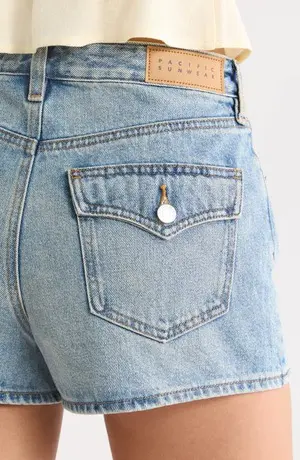 PACSUN Ivy High Waist Andy Denim Shorts