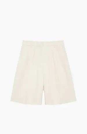 ANINE BING Bryson Tailored Knee-length Shorts - Cream