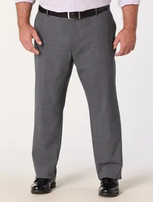 JV REFLEX Big & Tall Tonal Suit Pants - Grey