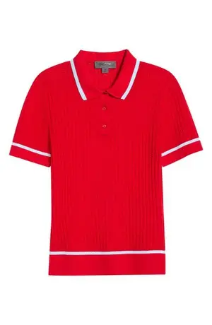 G/fore Summer Friday Textured Cotton & Cashmere Polo Shirt