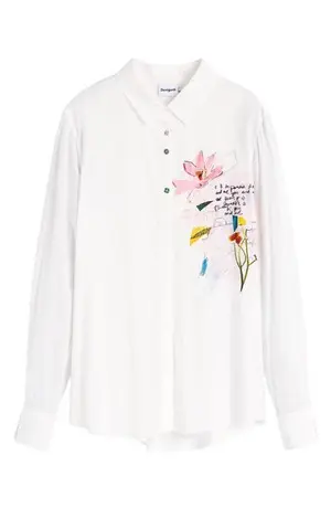 Desigual Screenprint Button-up Shirt