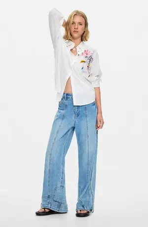 Desigual Screenprint Button-up Shirt
