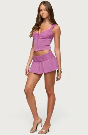 EDIKTED Vessa Lacy Miniskirt