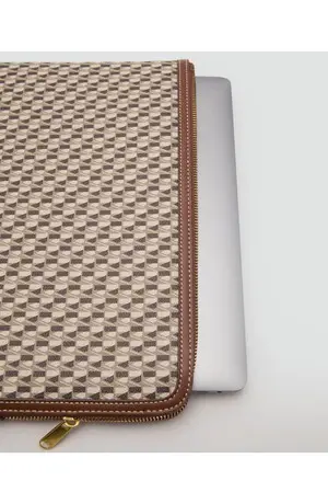 Mango Monogram Logo Faux Laptop Case